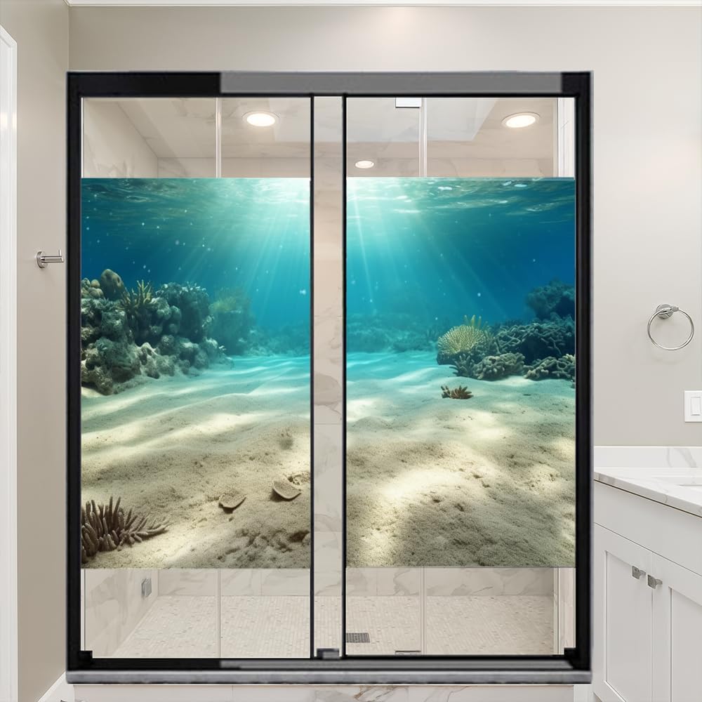 Amazon.com: Transparent Ocean Water Window Film Decorative Underwater ...