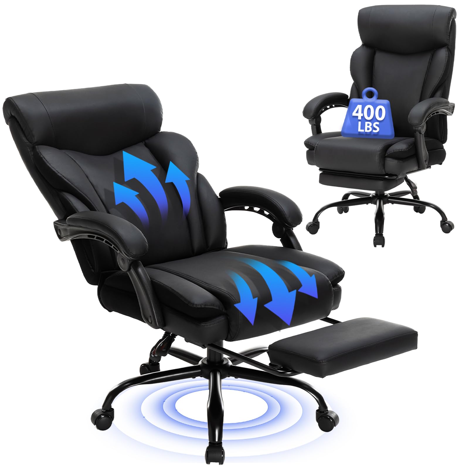 Amazon.com: ZSQN Executive Office Chair Big and Tall Office Chair ...