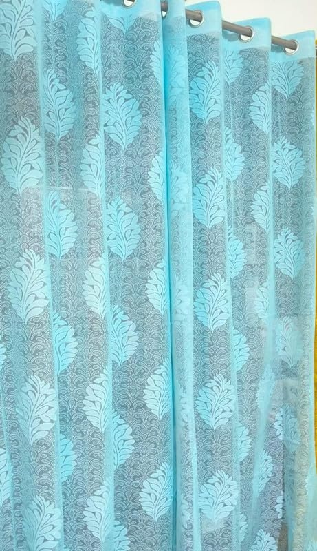 Buy REHAAN Beautiful Decorative 9 Feet Long Door Heavy Net Curtain Pack ...