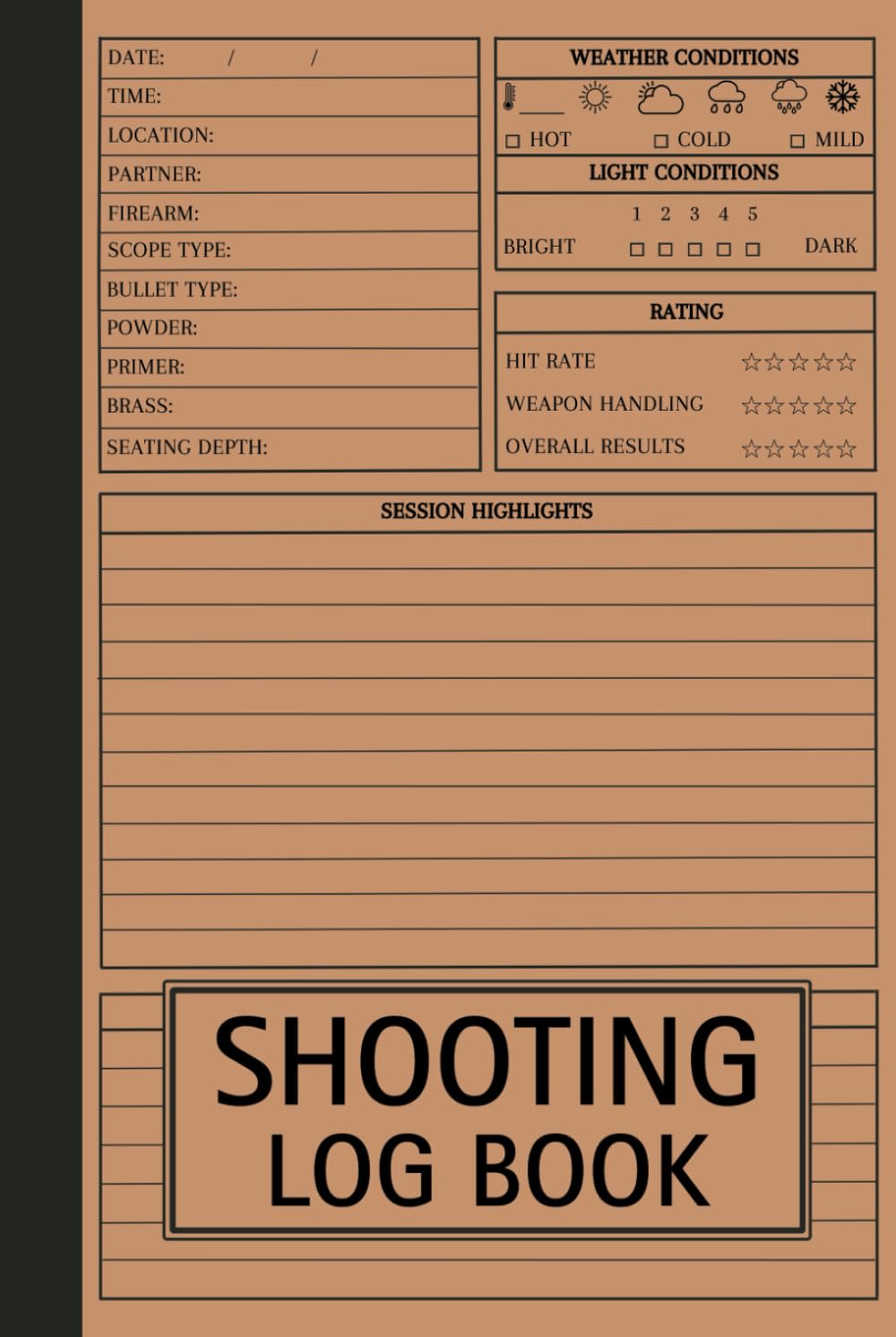 Amazon.com: Shooting Log Book: Record Journal for Beginner and ...