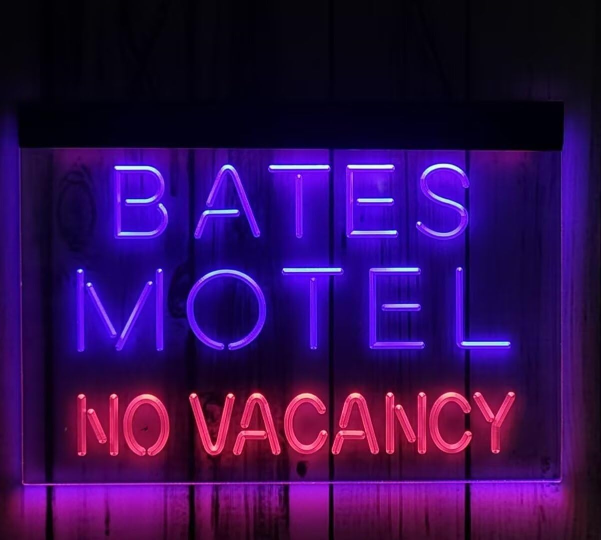 Bar Neon Light Sign Bates Motel No Vacancy Halloween Led Lamp Neon Like ...
