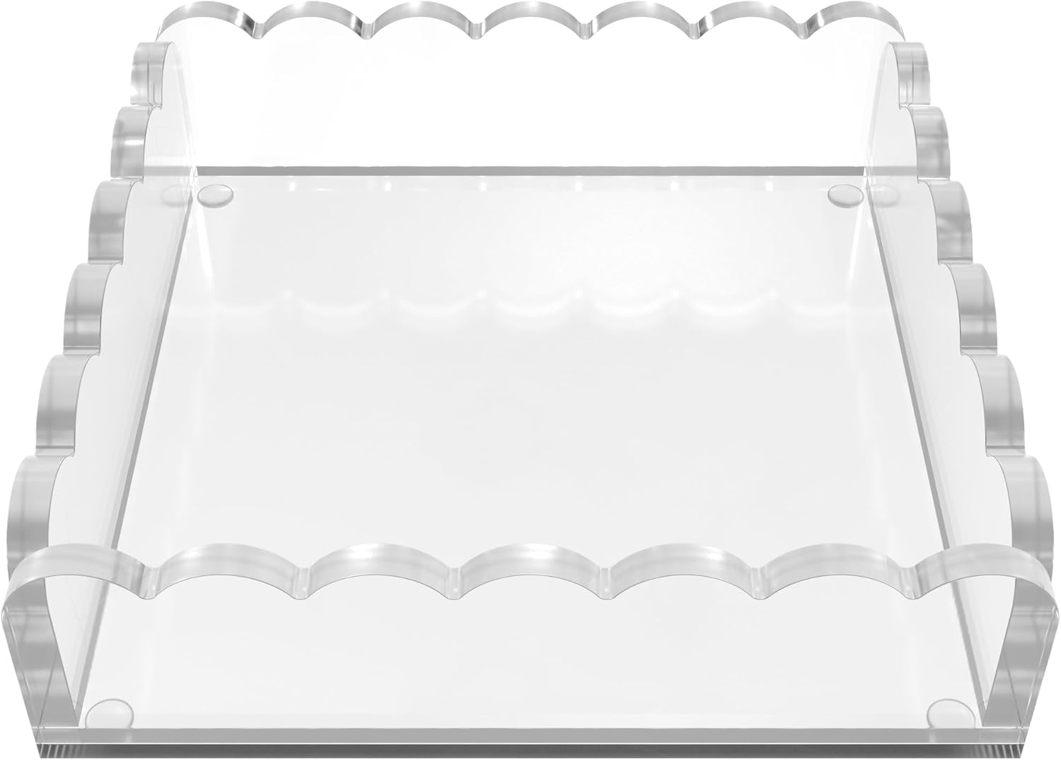 Amazon.com: GRAHAM DESIGN 8 x 8 Scalloped Acrylic Tray – Clear Display ...