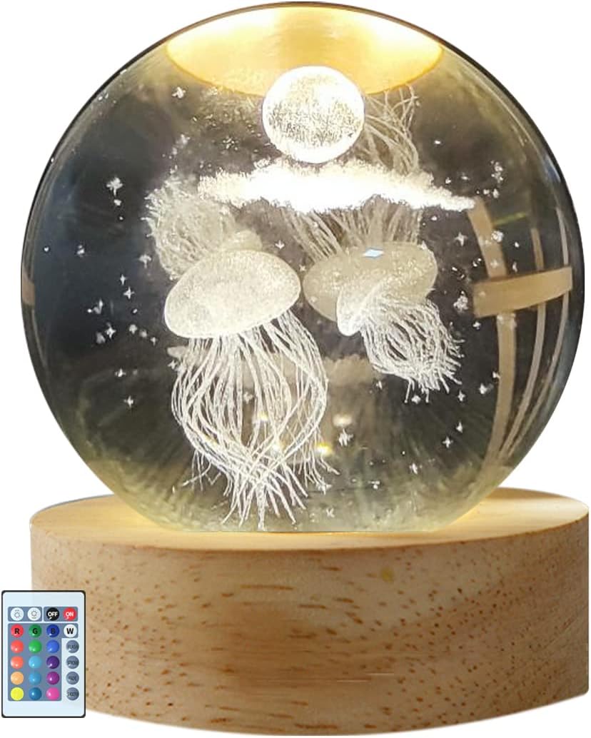 BESTHOME Jellyfish Lamp Gifts 3D Night Light, Gifts for Kids Room Decor ...