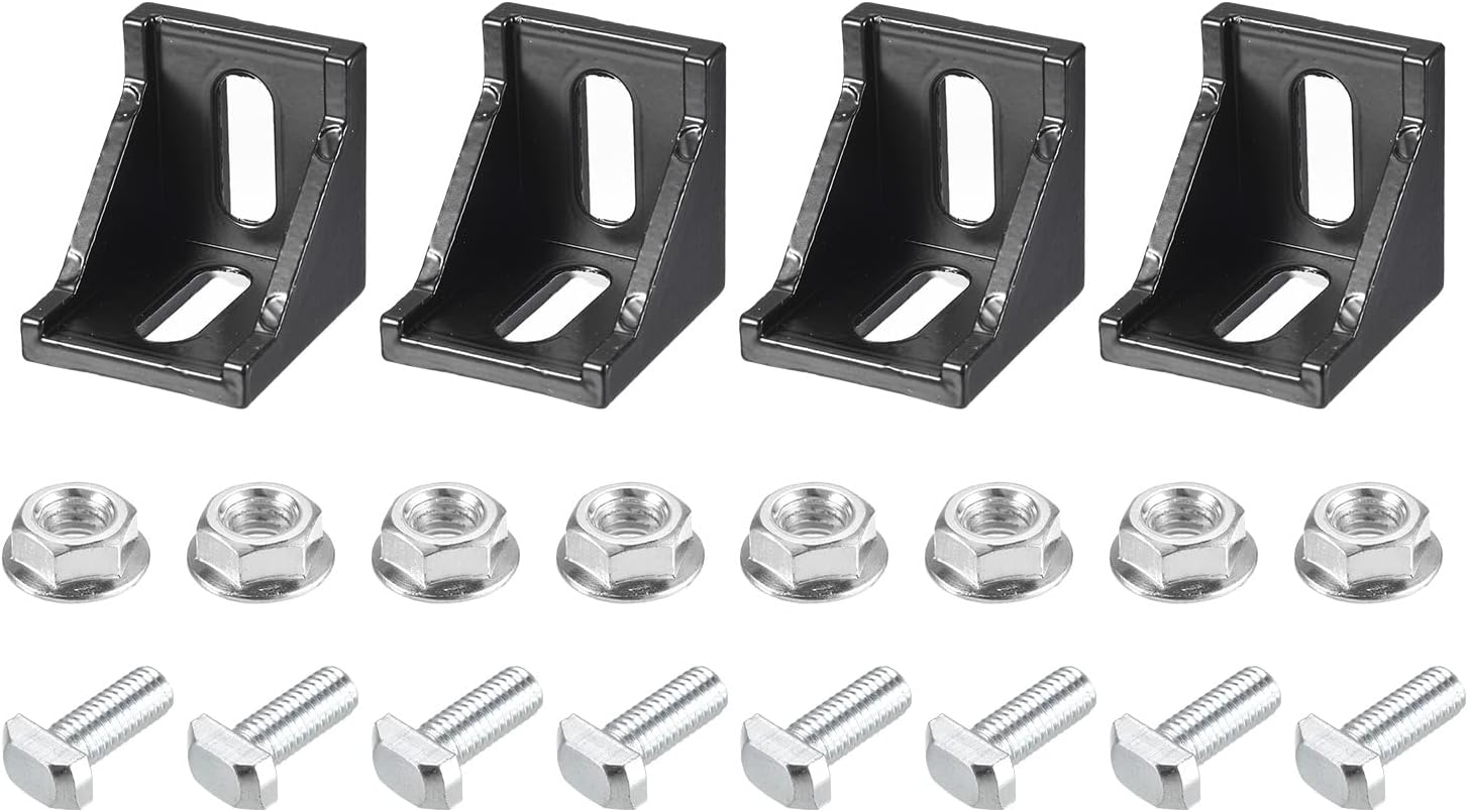 Amazon.com: uxcell 4Set Inside Corner Bracket Gusset Kits, 38x38x35mm ...