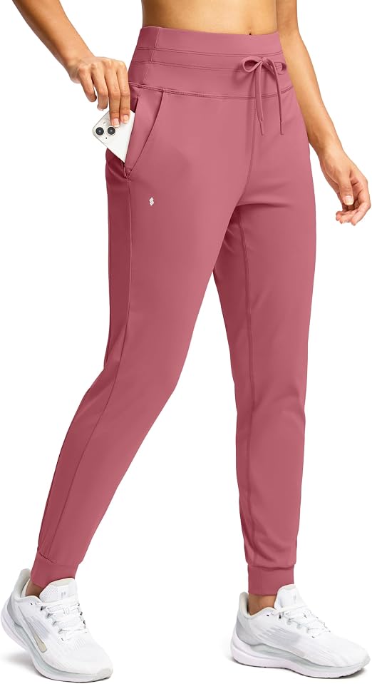 Amazon.com: Soothfeel Womens Joggers with Zipper Pockets High Waisted ...