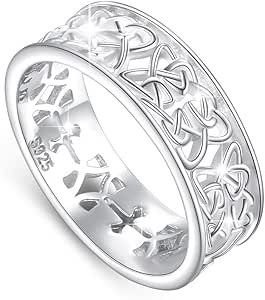 Amazon.com: DAOCHONG Nickel-Free 925 Sterling Silver Good Luck Irish Love Trinity Woven Celtic ...