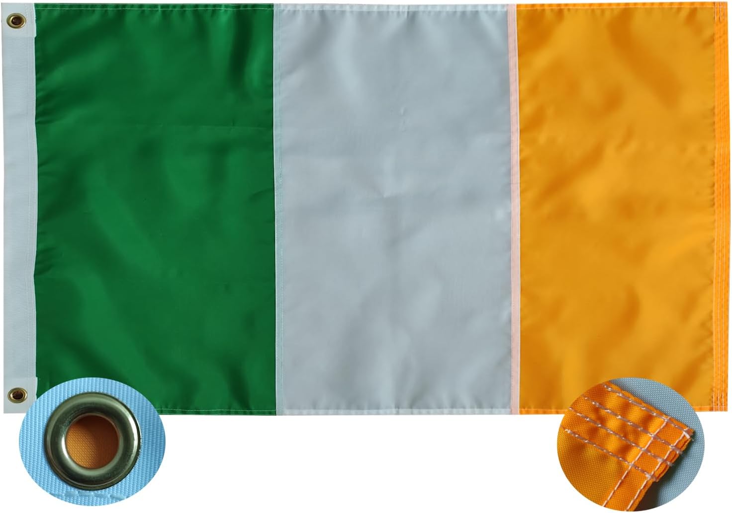Amazon.com : Ireland Flag 3x5Ft- Irish National Flag Sewn Stripes ...