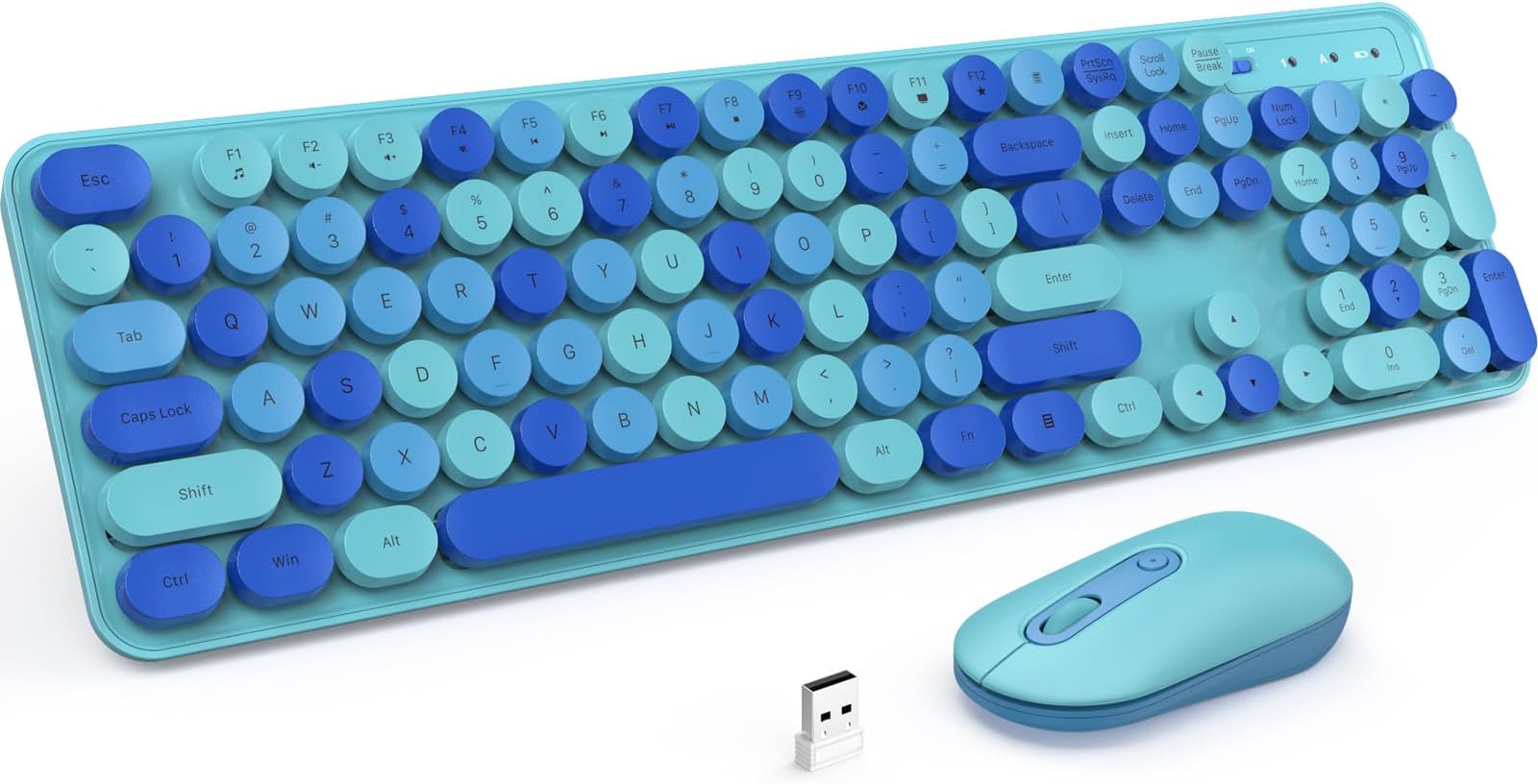 Amazon.com: Wireless Keyboard and Mouse, LIZRROT Silent Keyboard Mouse ...