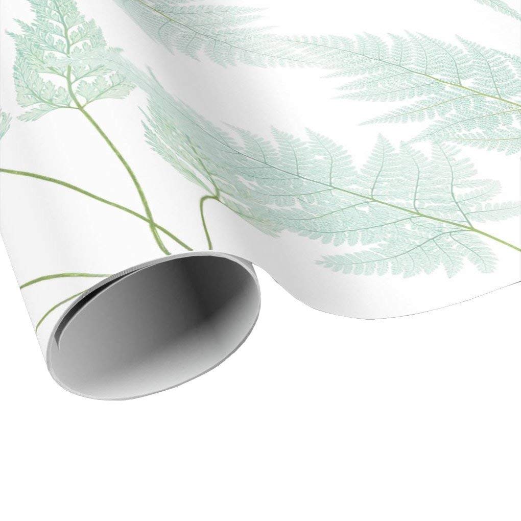 Amazon.com: Sea Glass Fern Wrapping Paper Sheets - Aqua and Sea Glass ...