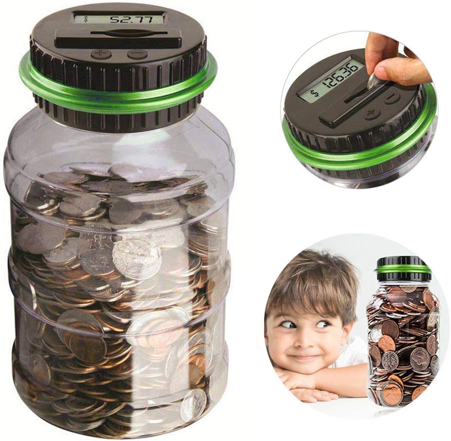 Amazon.com : Winnsty Digital Coin Bank, Big Piggy Bank, Coin Piggy Bank ...