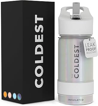 Coldest Insulated Water Bottle with Straw Lid - Stainless Steel Metal ...