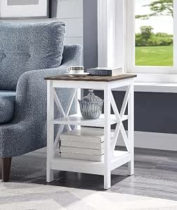 Amazon.com: Mini Bedside Table-Basic End Table-3 Tier End Table with ...