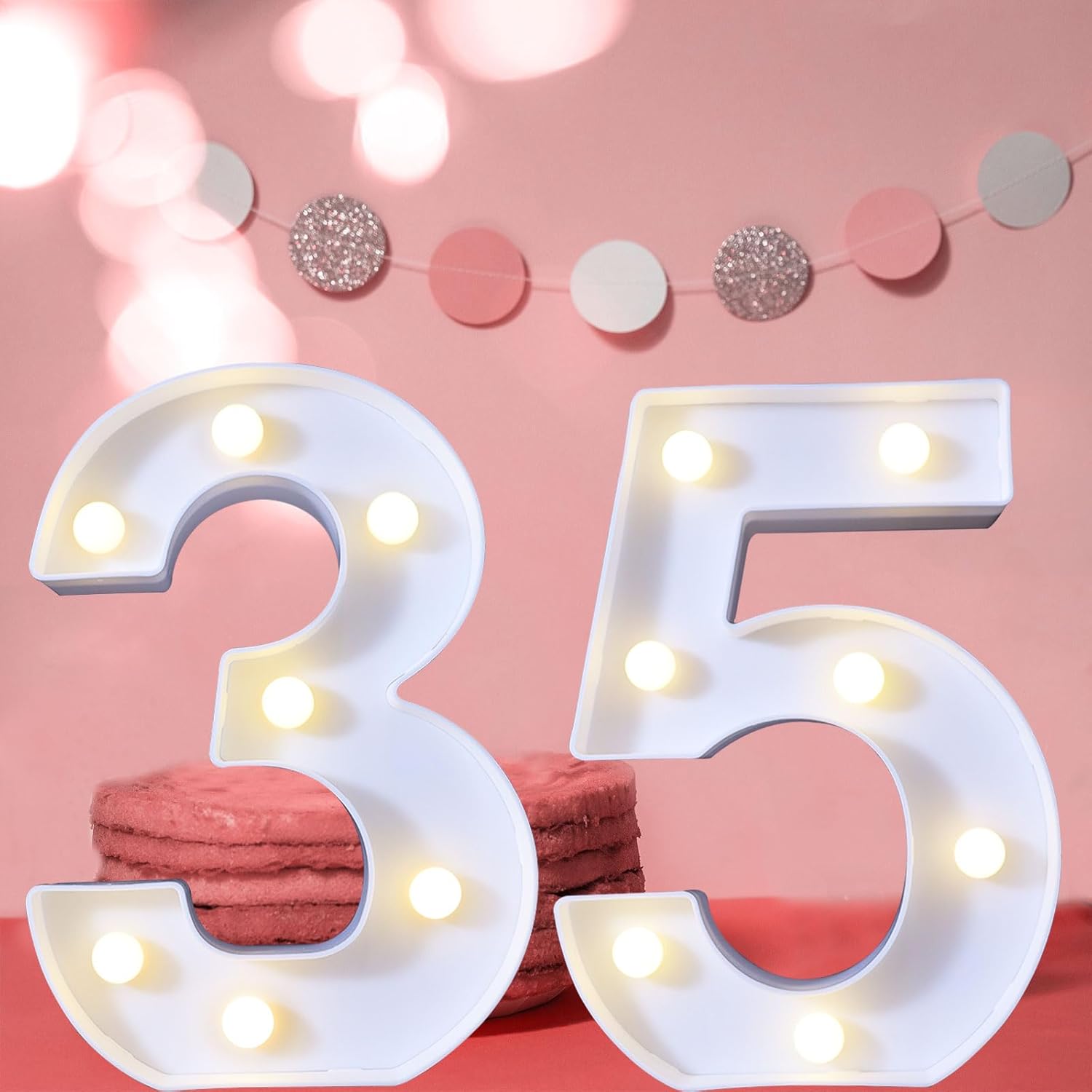 Amazon.com : 8.8" Decorative LED Light Up Numbers, Marquee Numbers ...