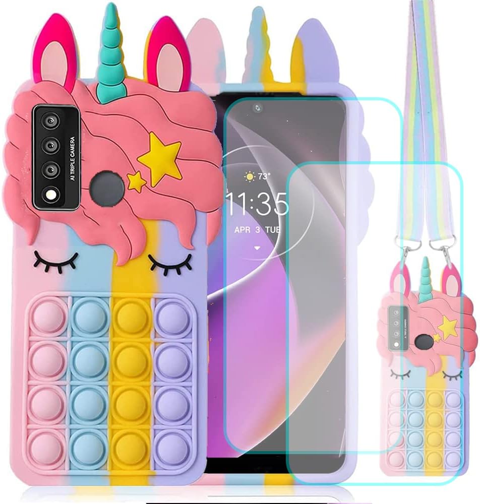 Amazon.com: Fidget Toys Pop Phone Case for TCL 20XE with Strap,Stress ...