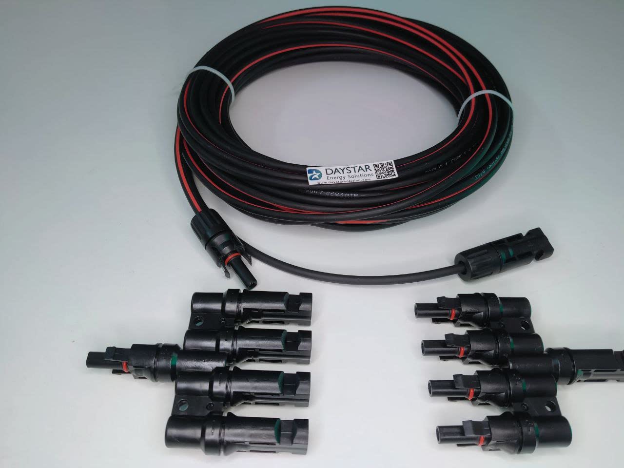 Daystar 6 sq. mm 10 Meter DC Wire with 4 in 1 Connector and MC4 (10M ...