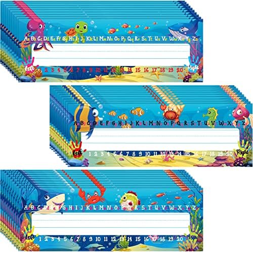 Amazon.com: 30 Name Tags for Classroom Cubbies, 3x9 in Ocean Animals ...