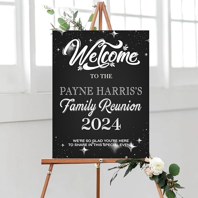 Amazon.com : MOREMISIGNS Personalized Family Reunion Yard Sign, Custom ...
