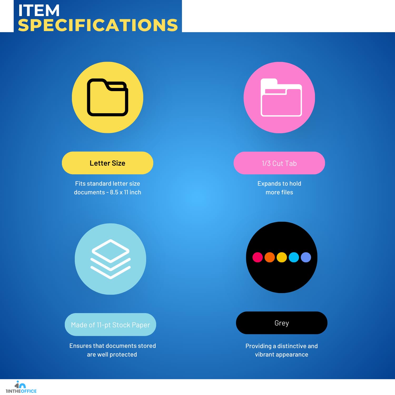 Snapklik.com : 1InTheOffice Gray File Folders