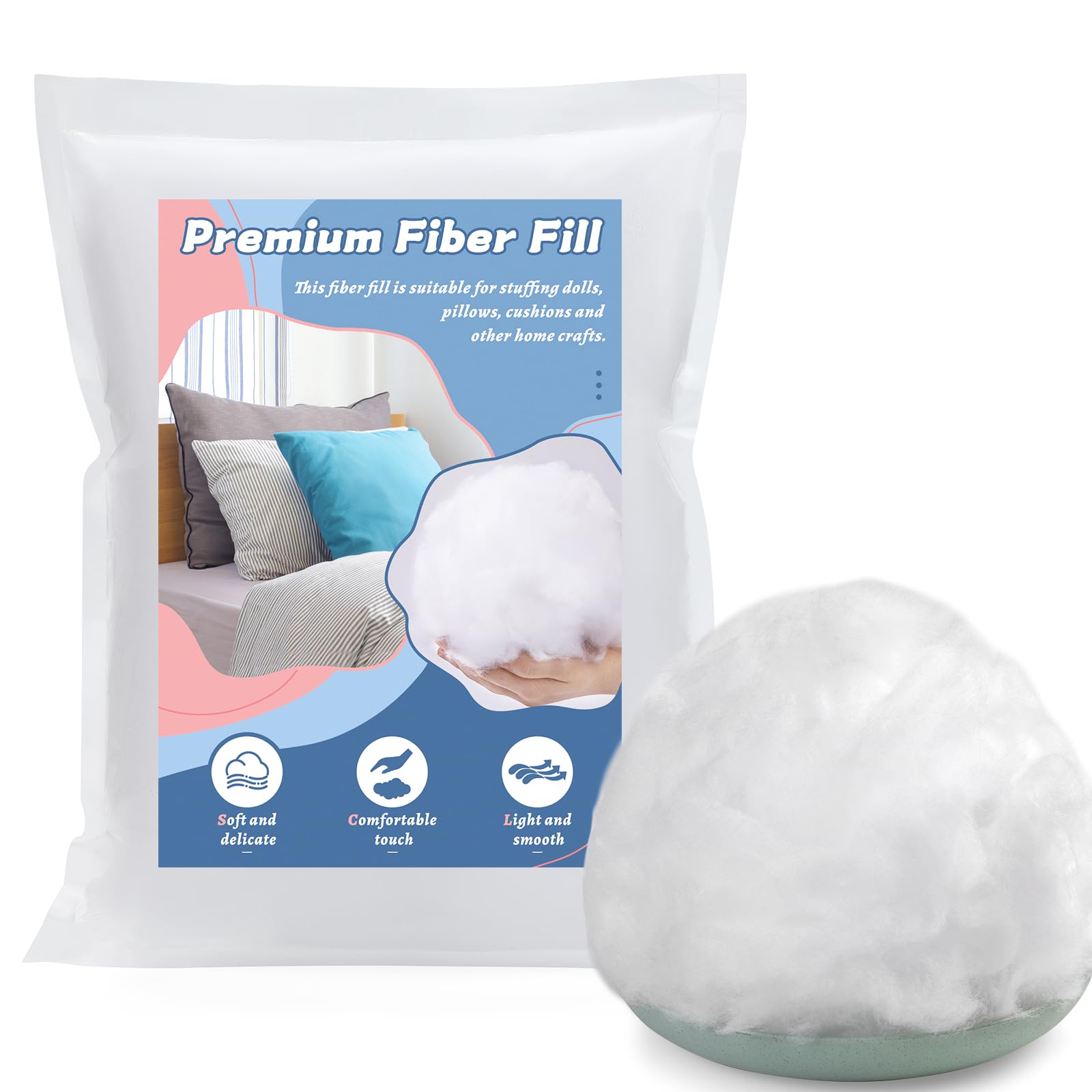 ZXIIXZ 100g/3.5oz Polyester Fiber Fill, Polyfill Stuffing, Poly Fill ...