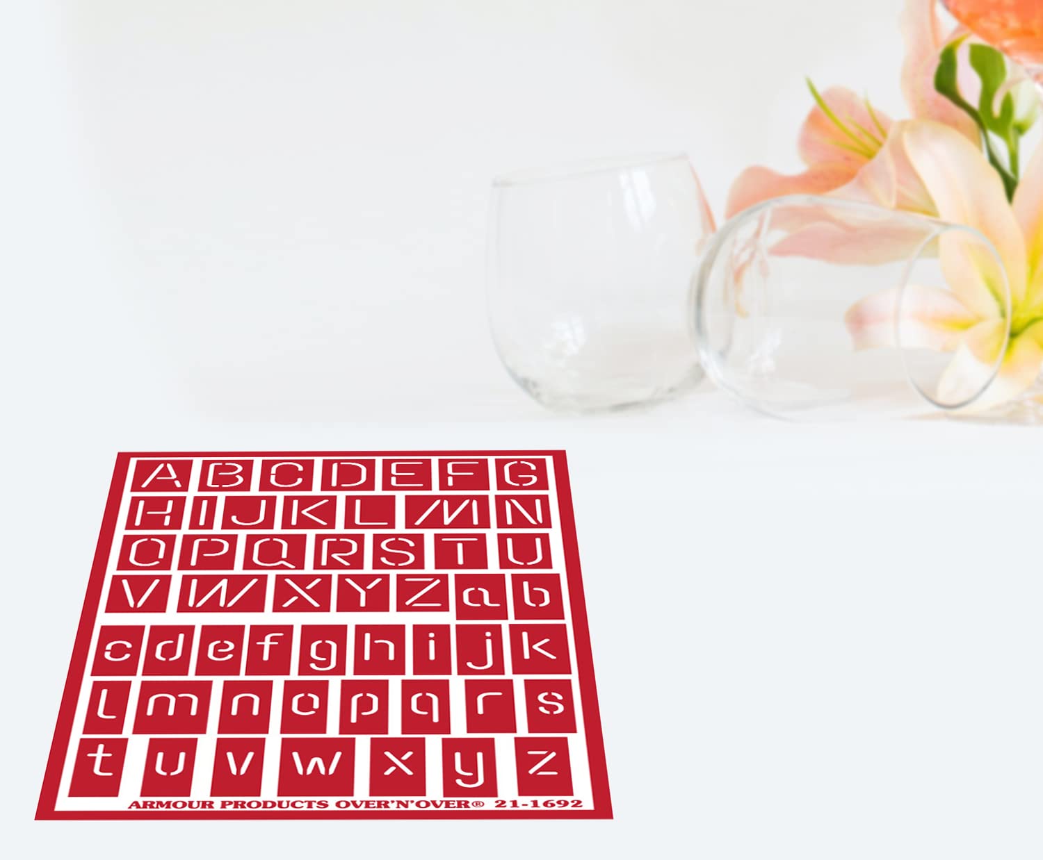 Snapklik.com : 2 Reusable Glass Etching Stencils - Etching Letter ...