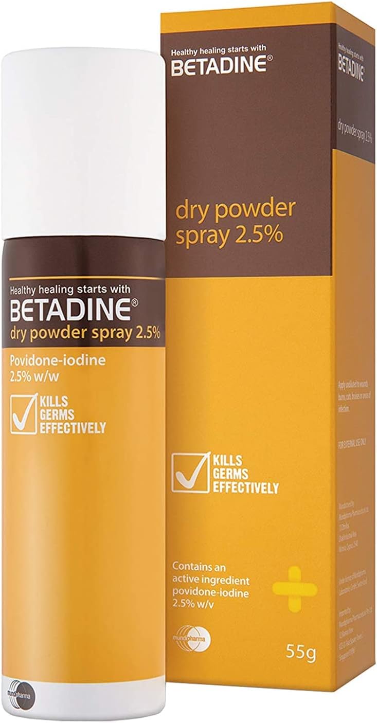 Betadine 55 g Dry Powder Spray - CP113 : Buy Online at Best Price in ...