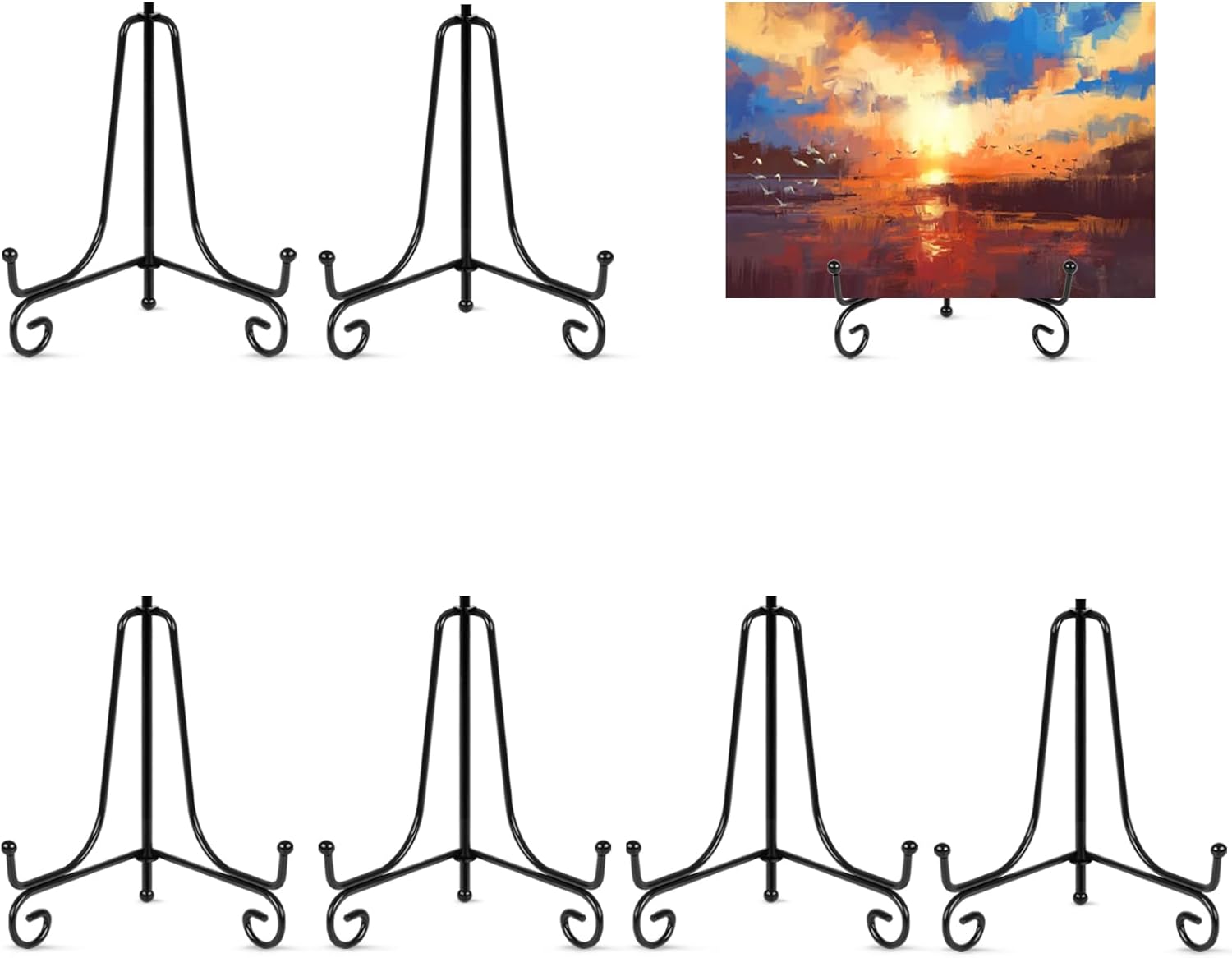 Amazon.com: vivinin 6 Pack Plate Stands For Display, Plate Holder 4 ...