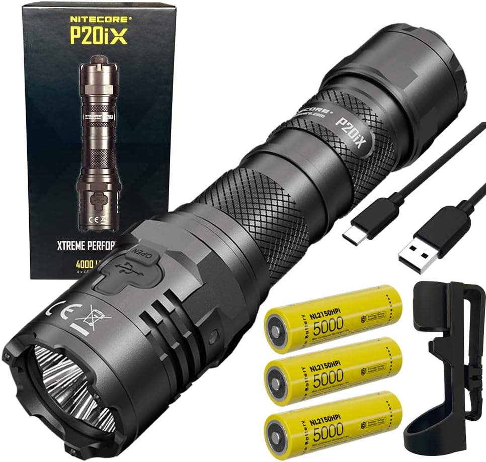 NiteCore Value Bundle P20iX USB-C Type-C USB LED Flashlight - 4000 ...