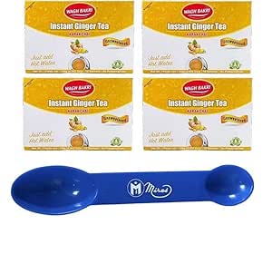 Amazon.com : (Pack of 4) Wagh Bakri Instant Ginger Chai Tea 3in1 260g (10 Sachets) (Free Miras 2 ...