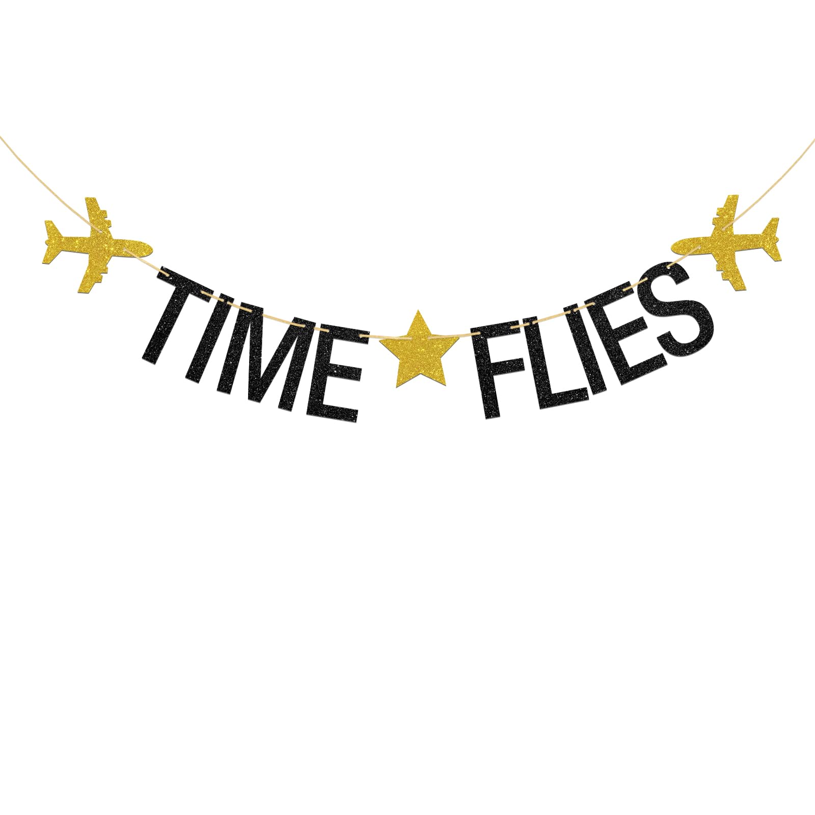Amazon.com: Kaakswa Time Flies Banner,Time Flies Party Decorations ...