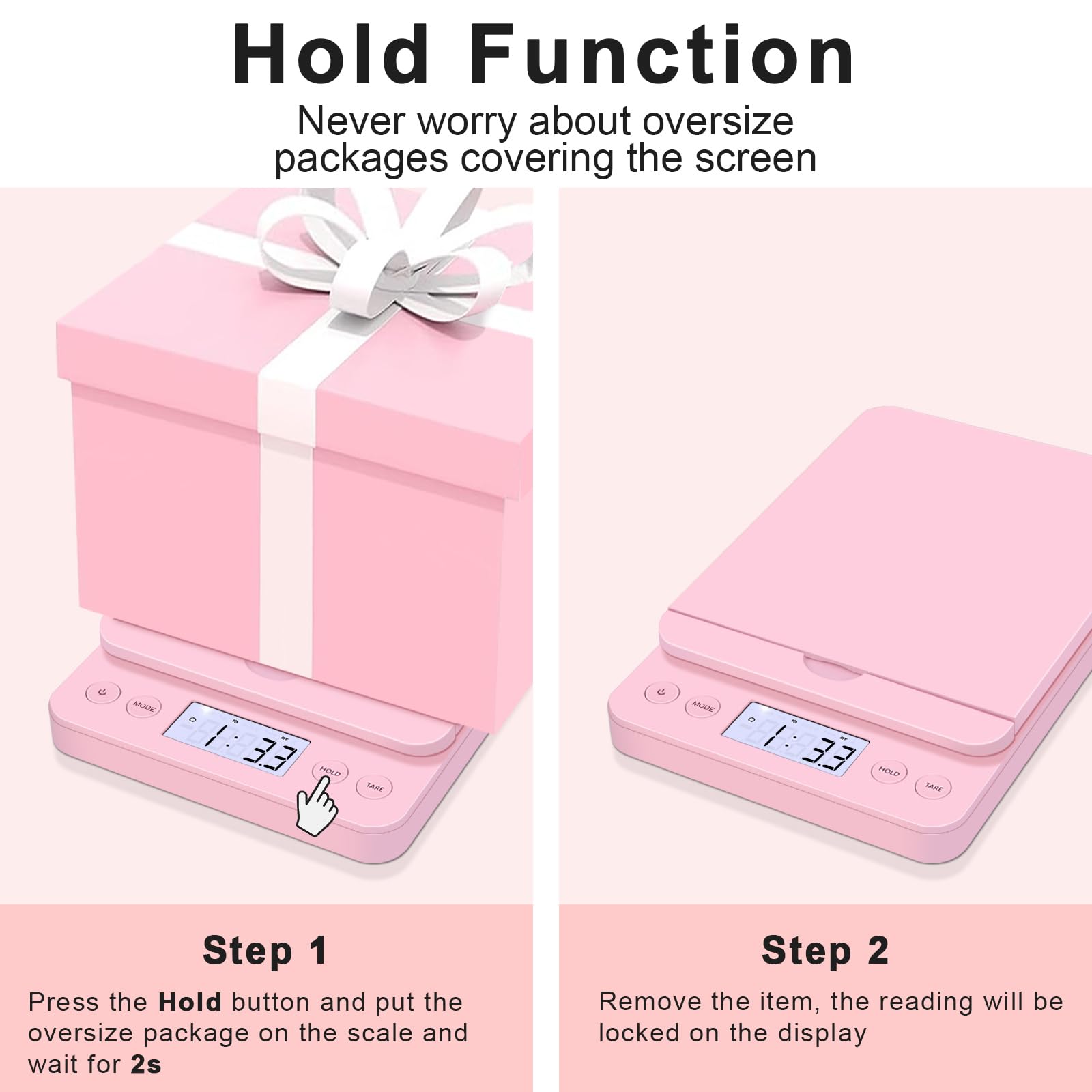 Snapklik.com : Shipping Scale, 86lb/0.1oz Postal Scale-Candy Pink Style ...