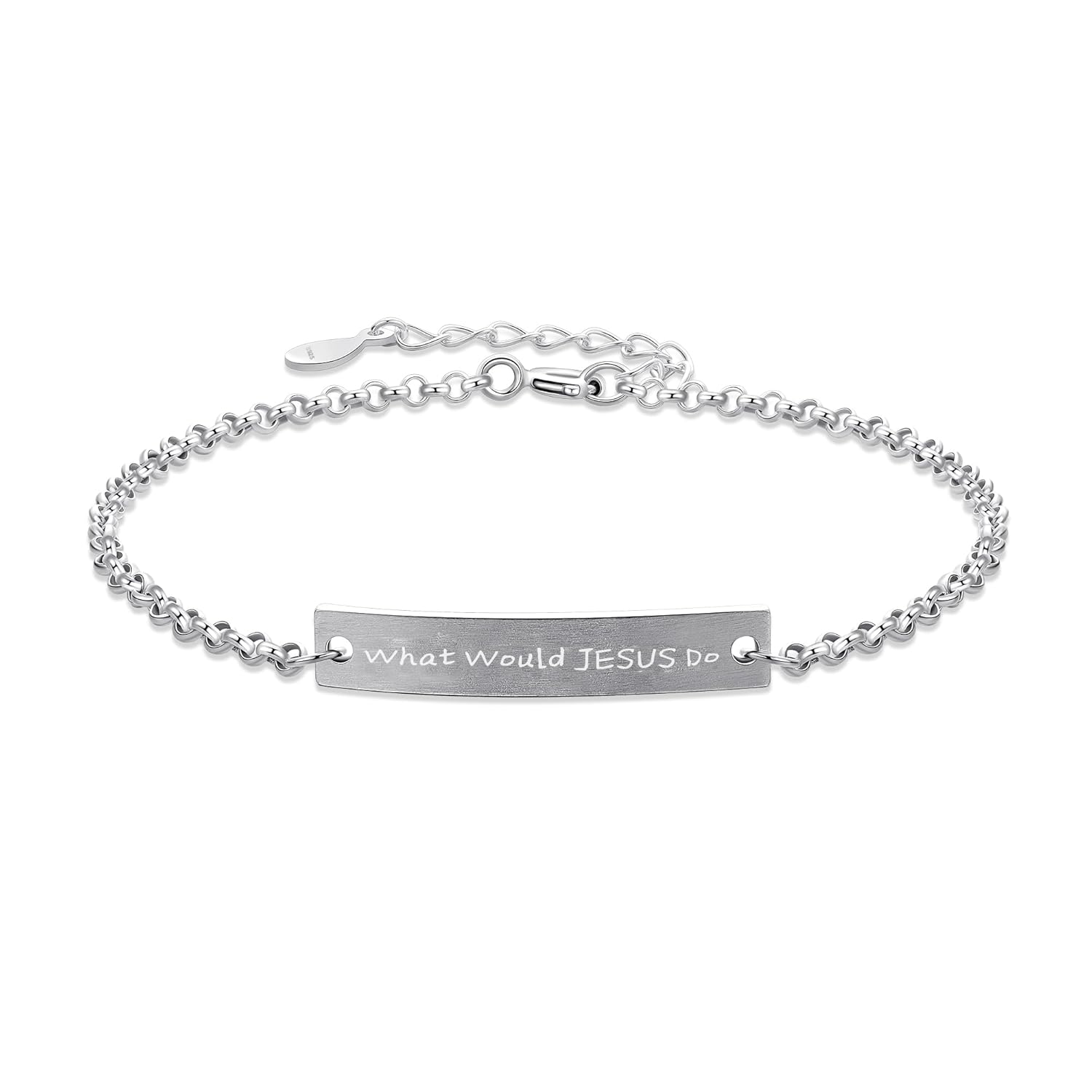 Amazon.com: ALiLuYa What Would Jesus Do Bracelet – 925 Sterling Silver ...