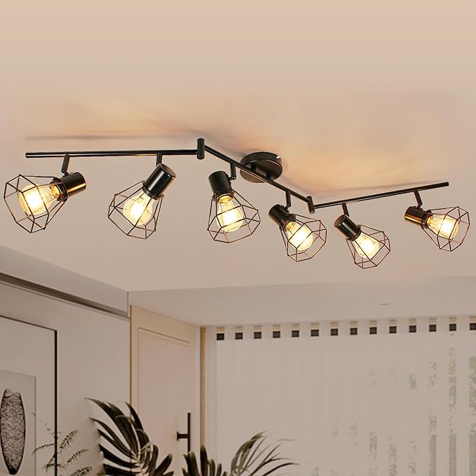 Amazon.com: HiBay 6-Light Track Lighting, Directional Rotatable Ceiling ...