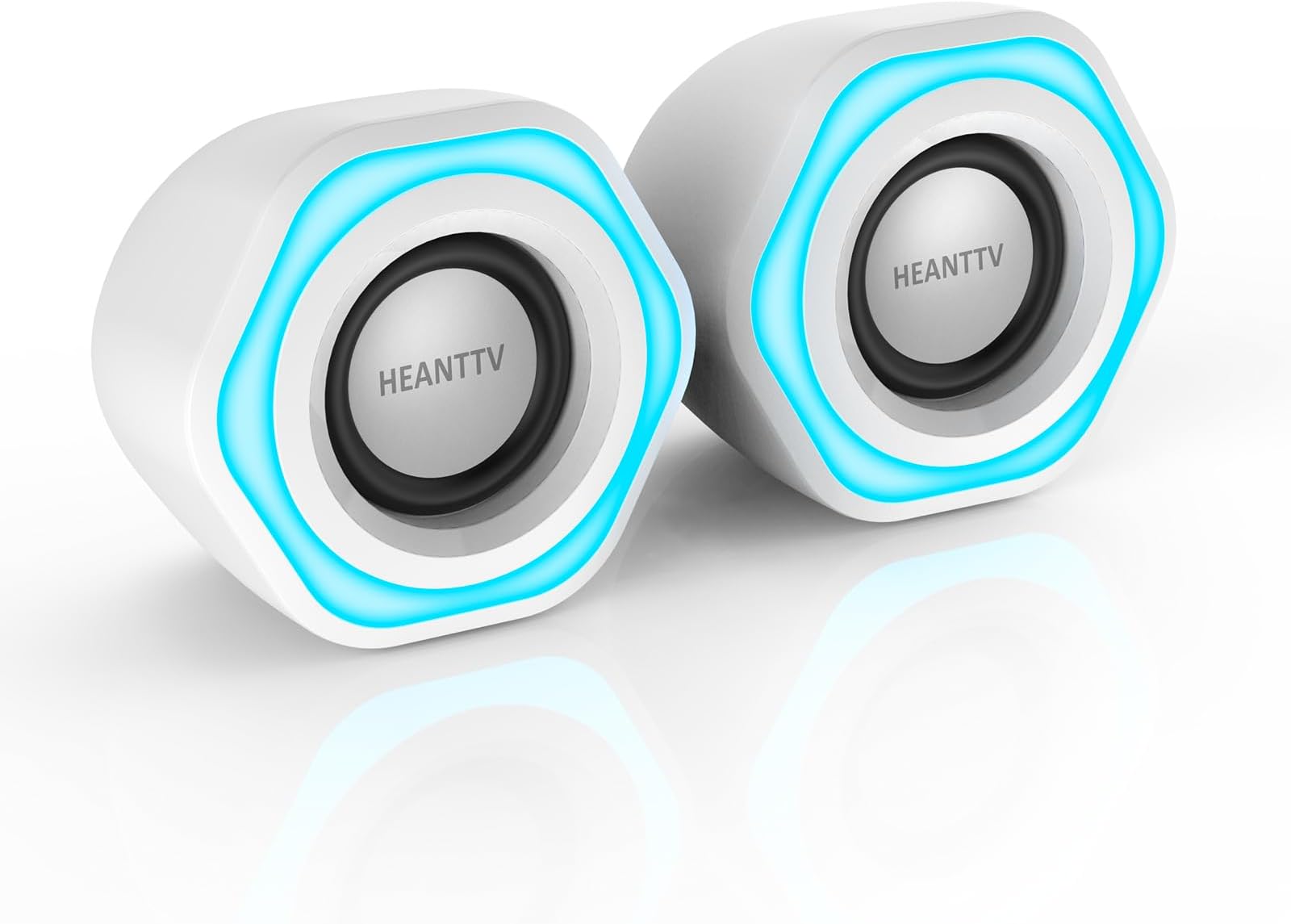 HEANTTV Computer Speaker, PC Speakers for Desktop Monitors, 2.0 Stereo ...