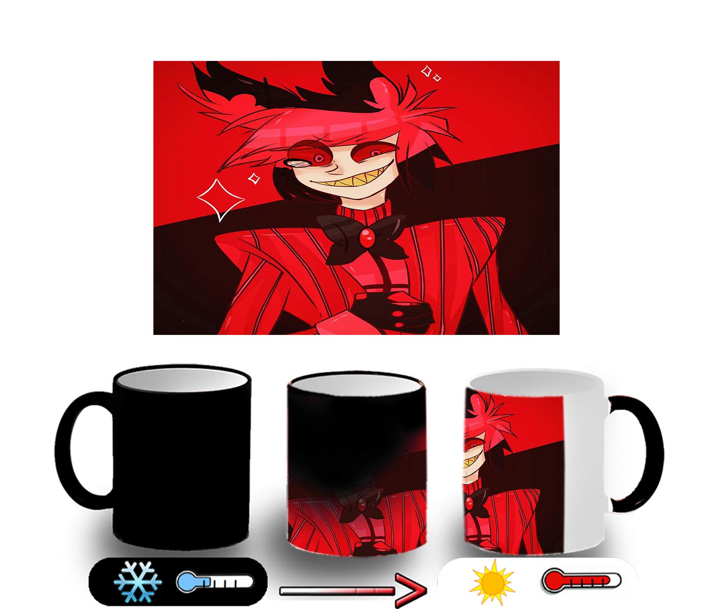 Buy MERCHANDMANIA MAGIC HAZBIN HOTEL ALASTOR MAGIC MUG Online at ...