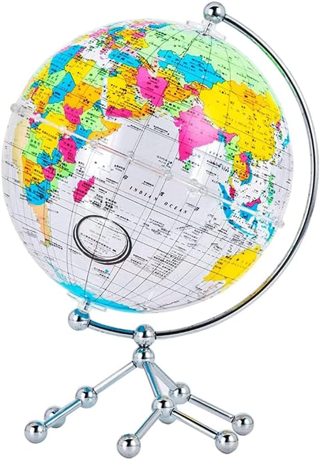 OLOTU Globo transparente del mundo, globo giratorio de 360 grados, mapa ...