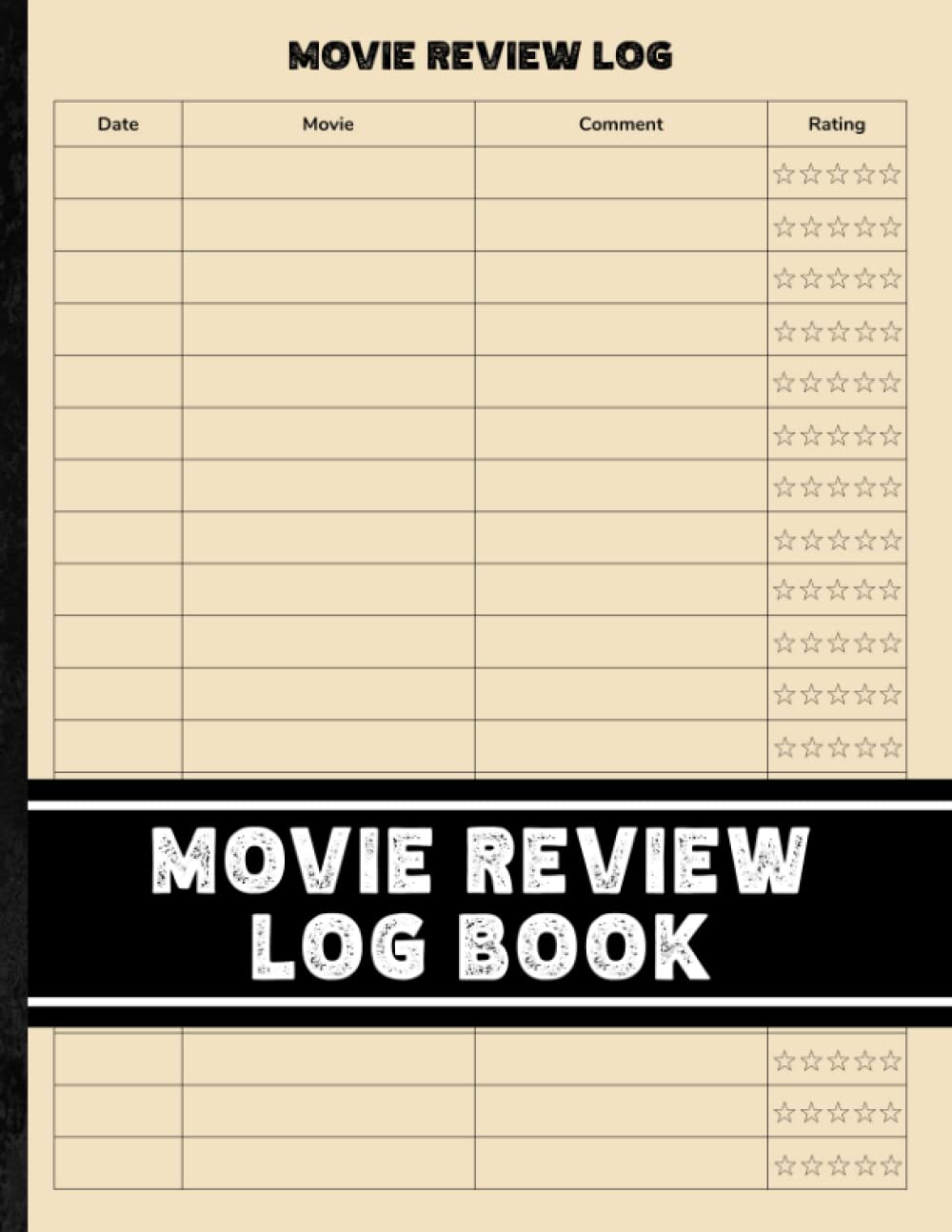 Movie Review Log Book: Simple Logbook for Movies | For Movie Lovers ...