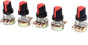Amazon.com: ARINAL 5pcs B1K Variable Resistors Ohm 3 Terminals Rotary ...
