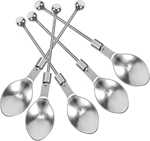Amazon.com: Wakauto 5Pcs Stainless Steel Beadable Spoon Zinc Alloy Tea ...