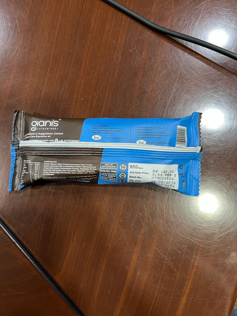 Whey To Go Protein Bar - Crunchy Choco Fudge | 20Gm Protein | High ...