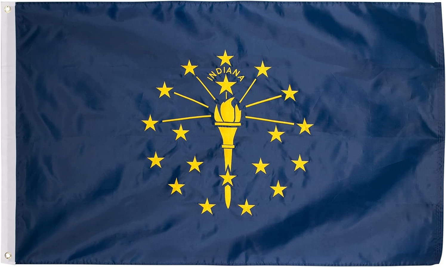 Amazon.com : 3x5FT Indiana State Flag Indy IN Indianapolis Gold Torch ...