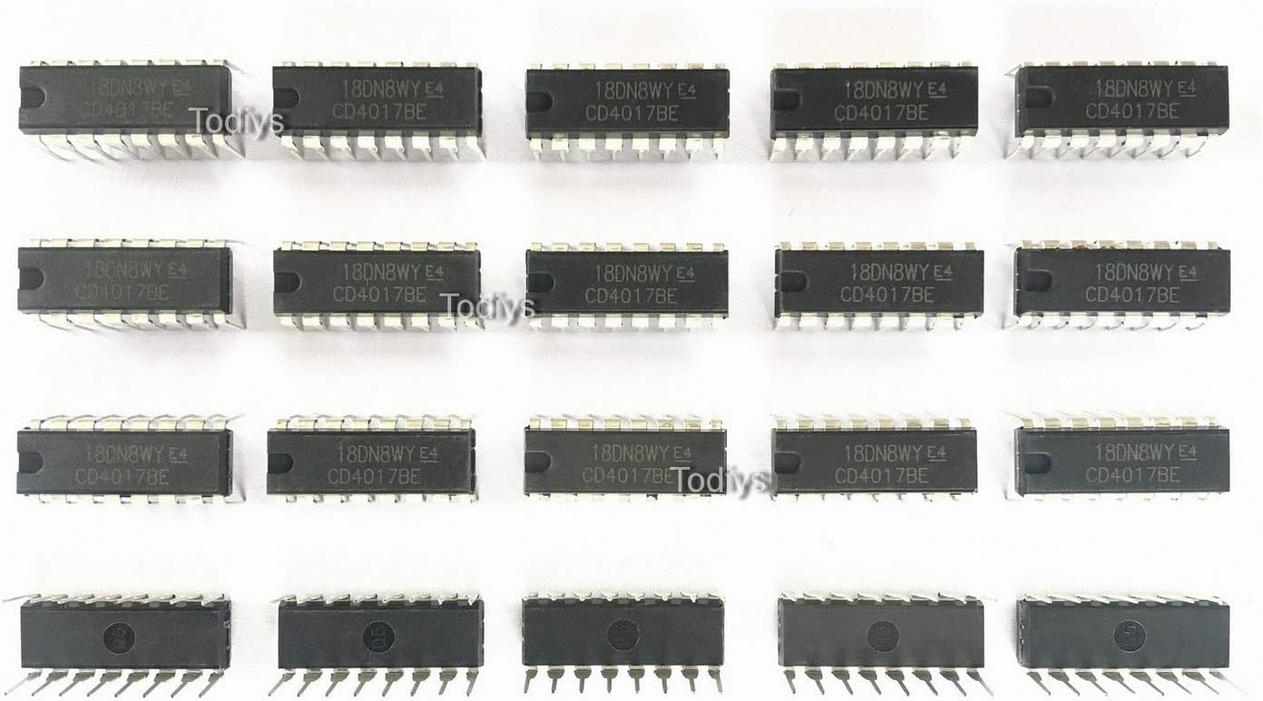 Amazon.com: Todiys New 20Pcs for CD4017 CD4017B HCF4017BE HEF4017BP ...