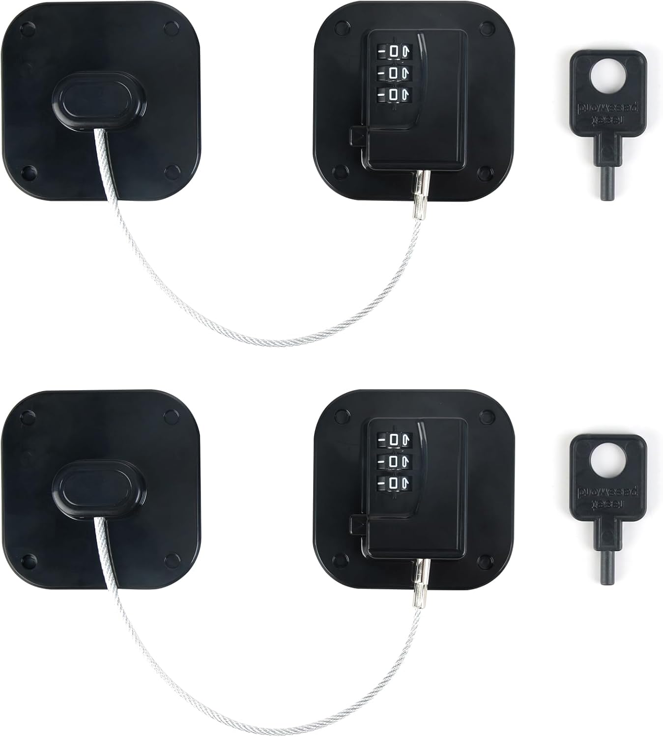 DORART 2 Pack Refrigerator Lock - Child Proof Door Lock, Combination Fridge Lock, Child/Baby ...