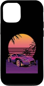 Amazon.com: iPhone 12/12 Pro Synthwave Retro Sport Car Aesthetic Vaporwave Retrowave Case : Cell ...