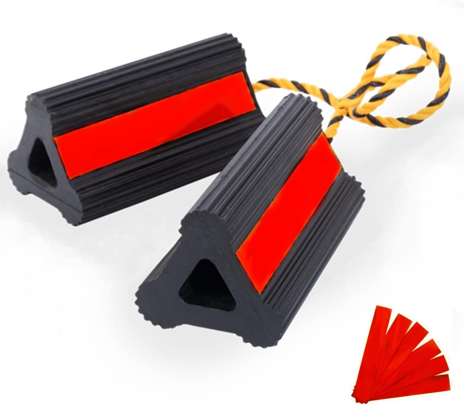 Amazon.com: Tiousmoky Wheel Chocks Rubber Heavy Duty Trailer Wheel ...