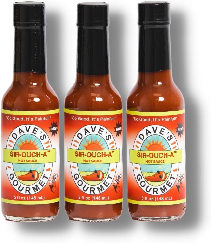 Amazon.com : Dave's Gourmet Sir Oucha Hot Sauce - Sriracha Flavored - 3 Pack : Grocery & Gourmet ...
