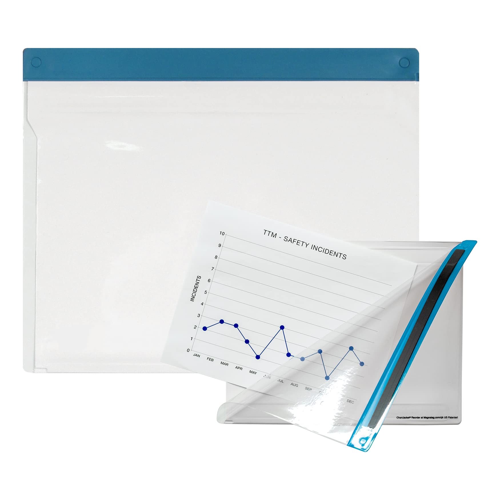 Amazon.com : Magnatag® Magnetic ChartJackets® Transparent Protective ...