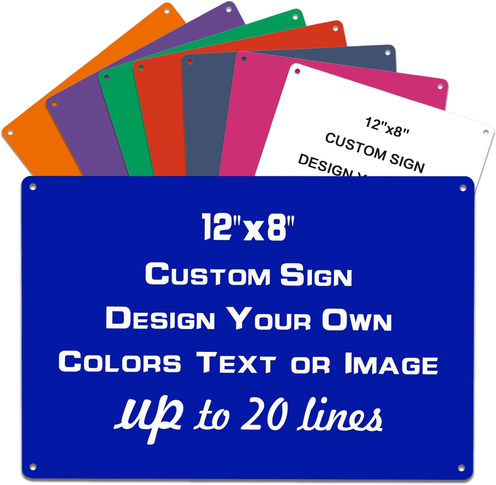 Amazon.com: Custom Sign 12 x 8 Inches Customize Personalized Metal ...