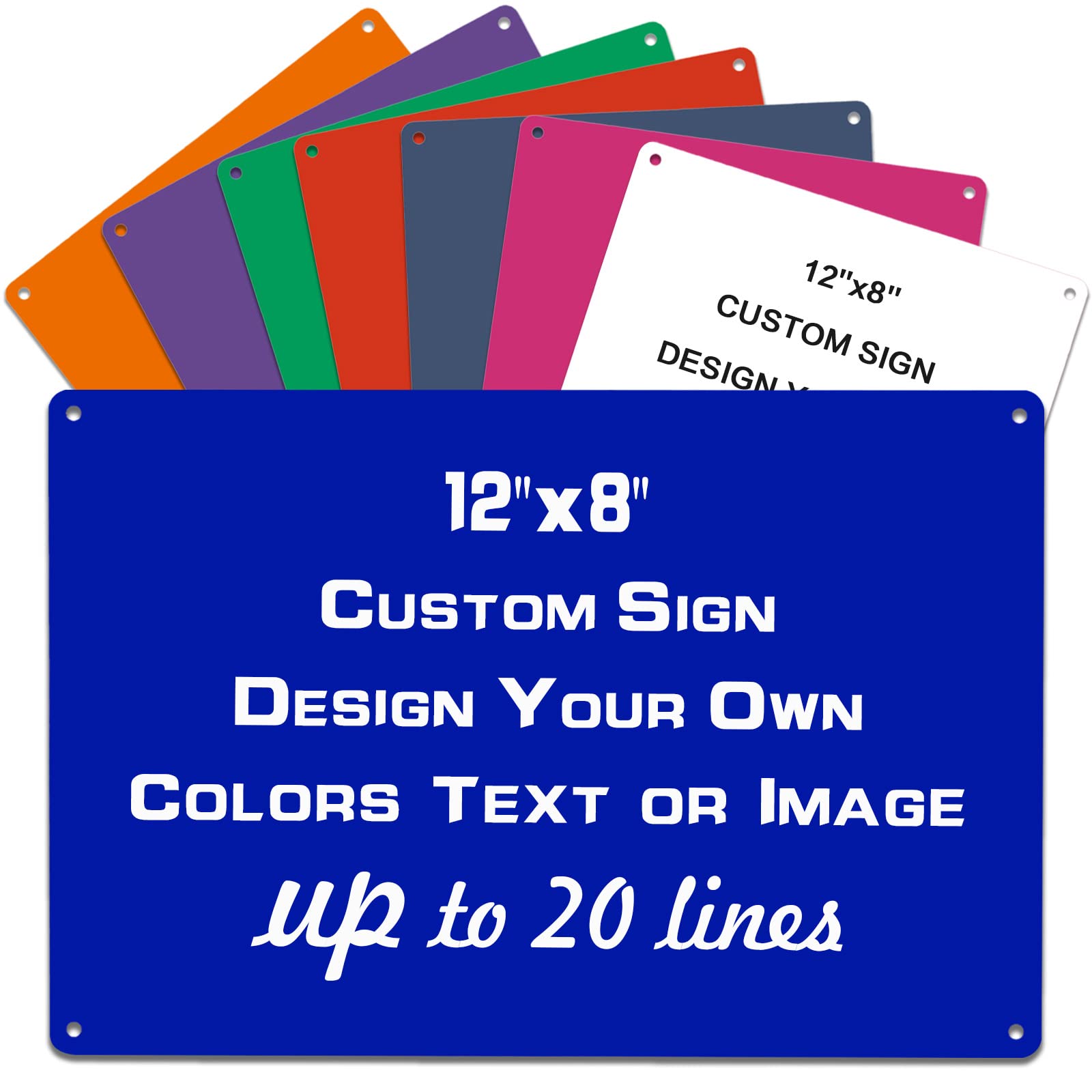 Amazon.com: Custom Sign 12 x 8 Inches Customize Personalized Metal ...
