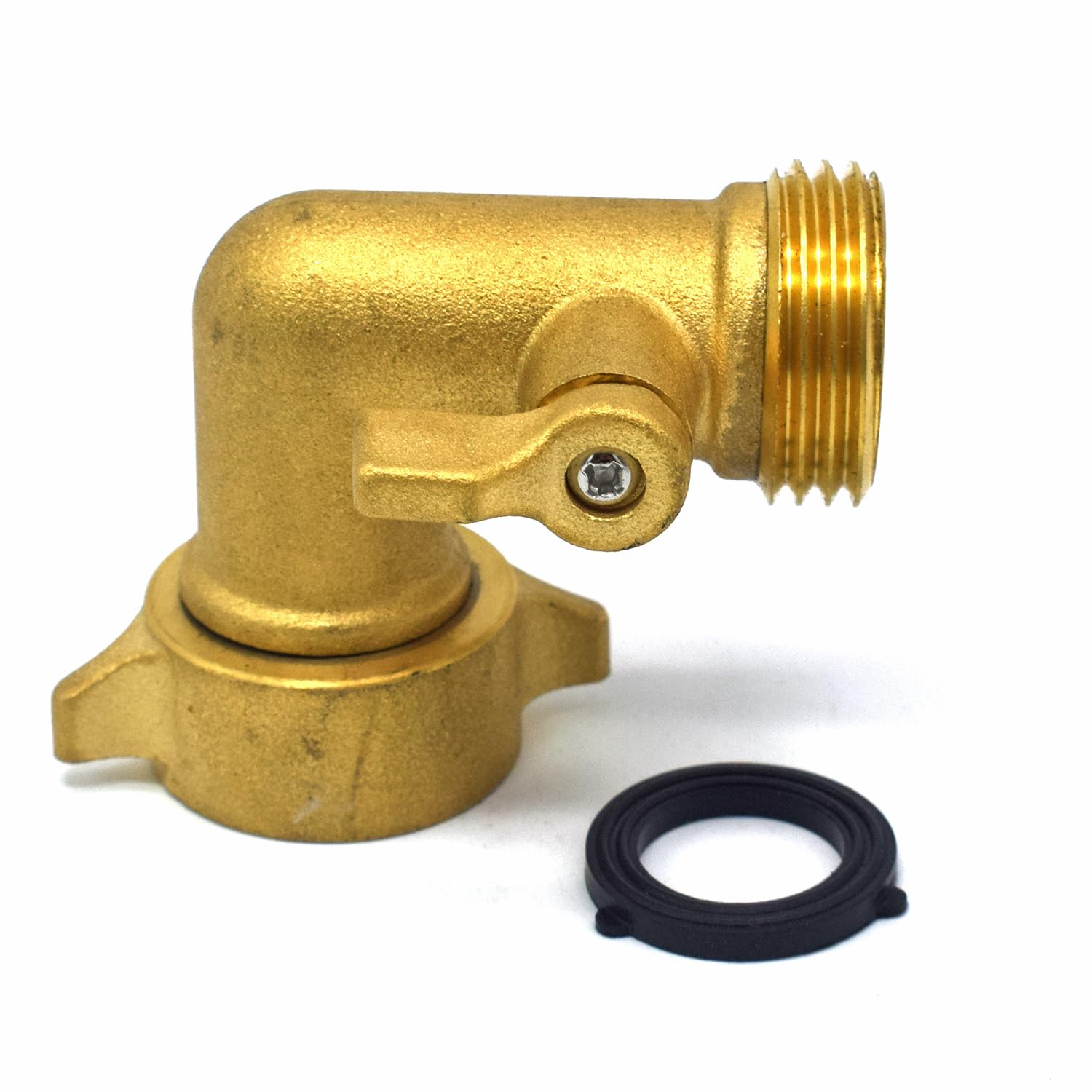 Amazon.com: 90 Degree Garden Hose Connector, 3/4" Swivel Solid Brass ...