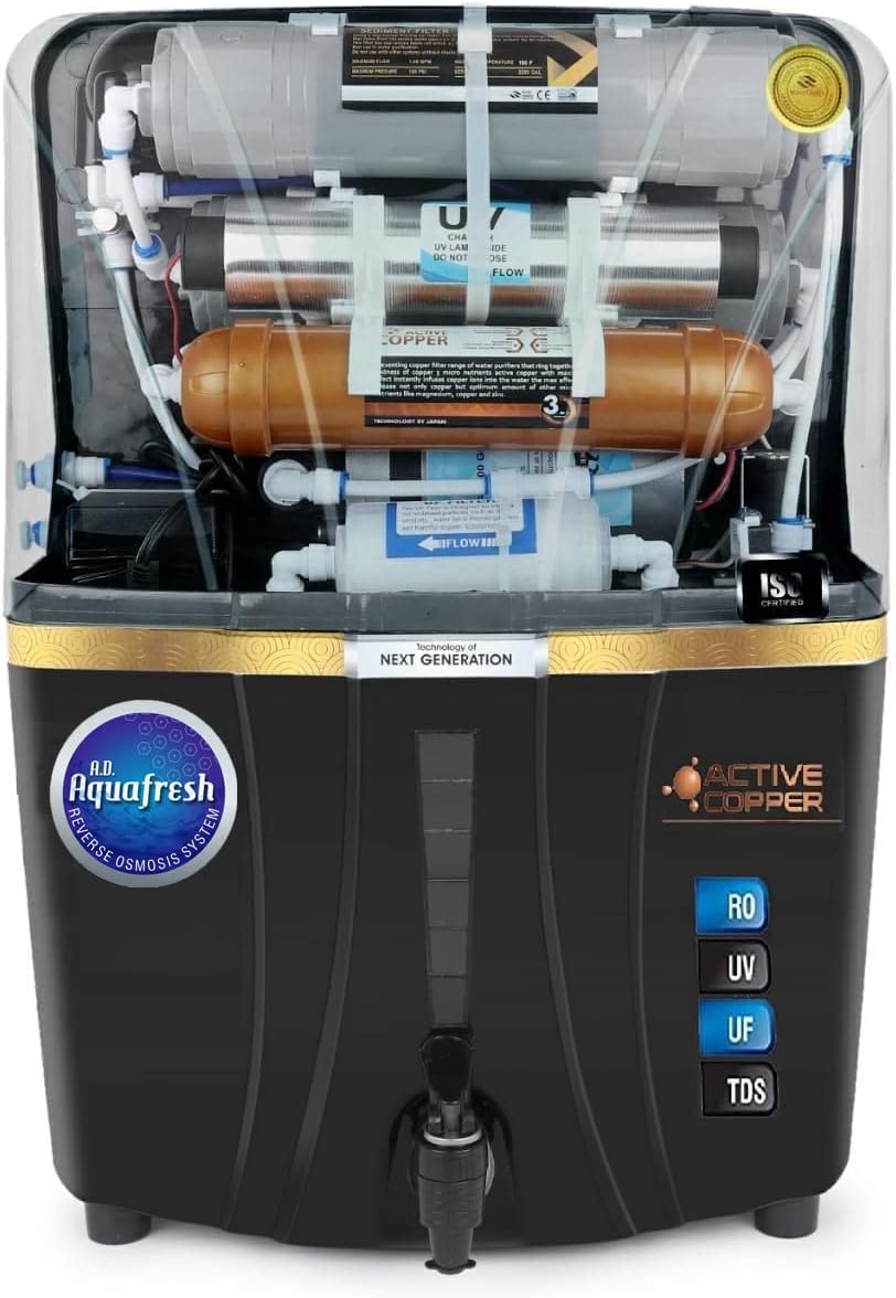A.D. Aquafresh Zinc Copper + Mineral Ro+Uv+Uf 10 To 12 Liter Ro + Uv ...